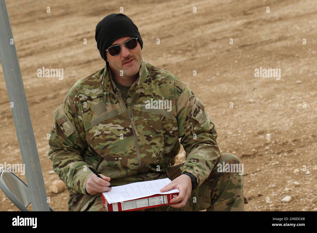 U.S. Army Sgt. Ryan Smith, air traffic control operator with Foxtrot ...