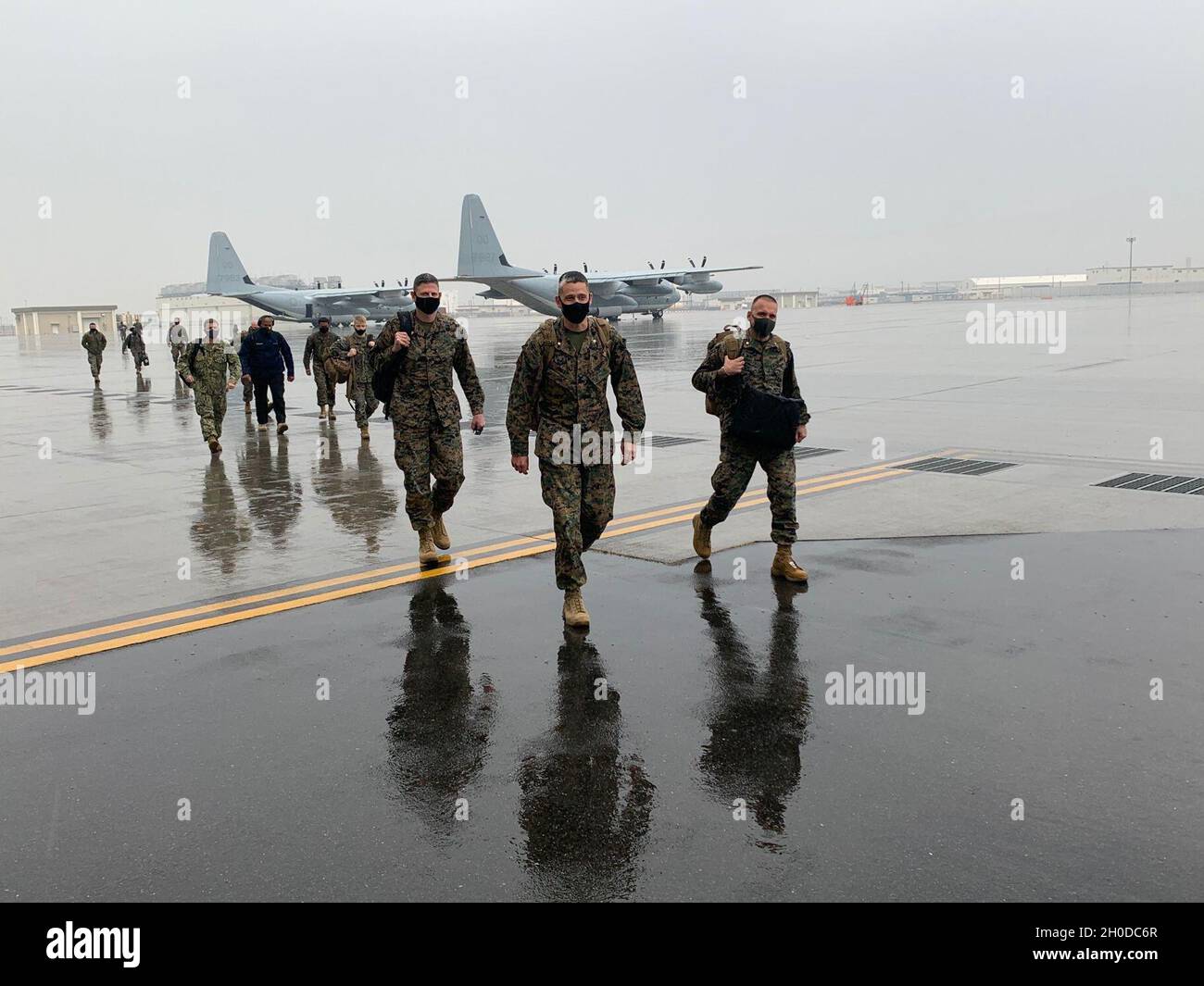 3D MEB Marines deployed on KC-130 aircraft from Okinawa to mainland ...