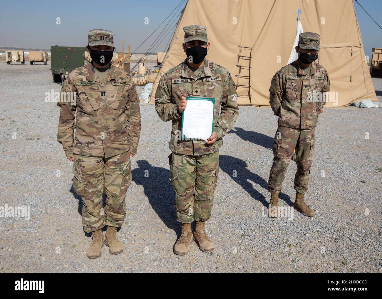 Cpt. Jihan Chun, commander, Alpha Company, 1st Theater Sustainment ...