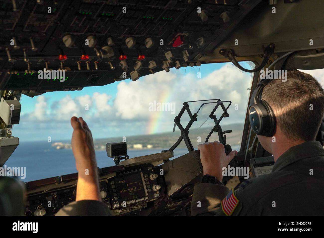 Col. Scott Berndt, 15th Wing Operations Group commander, points out a ...