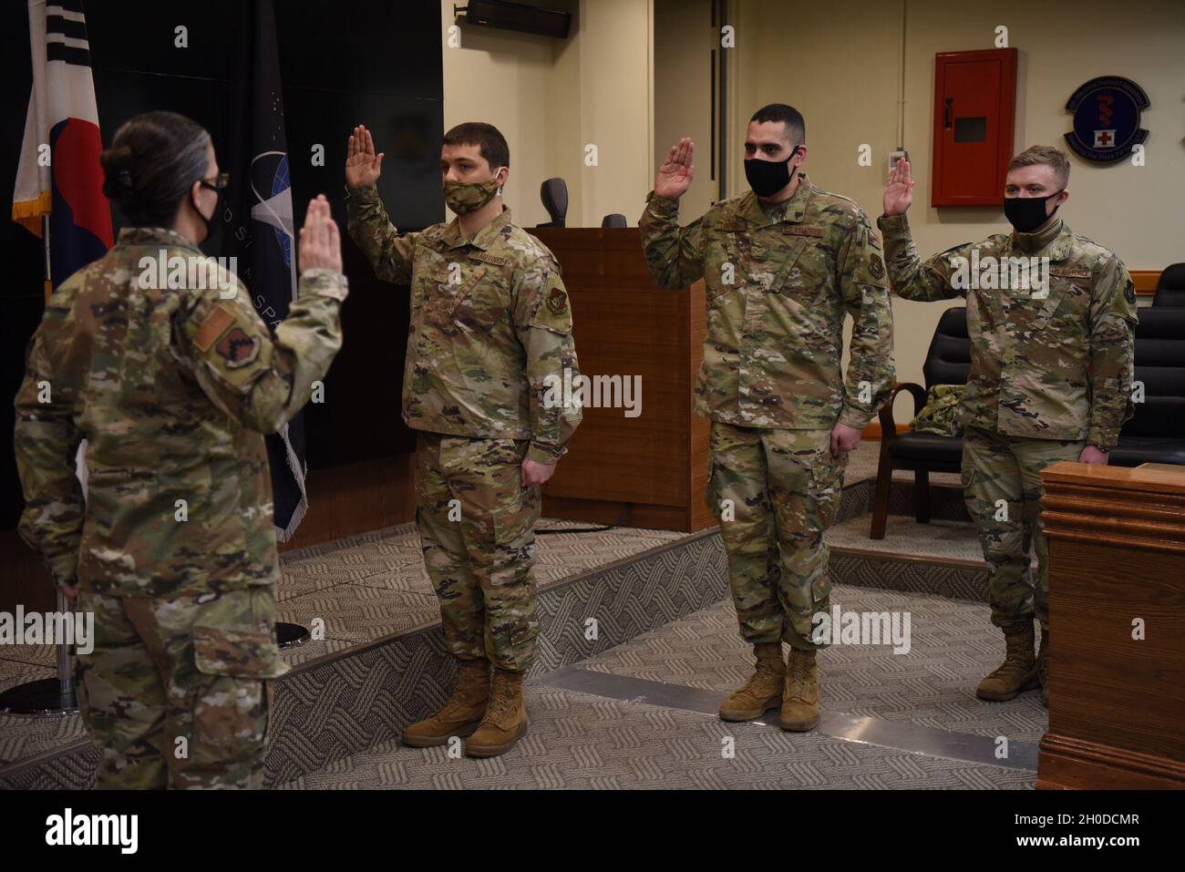 Colonel Jennifer Phelps, 8th Mission Support Group commander, delivers ...