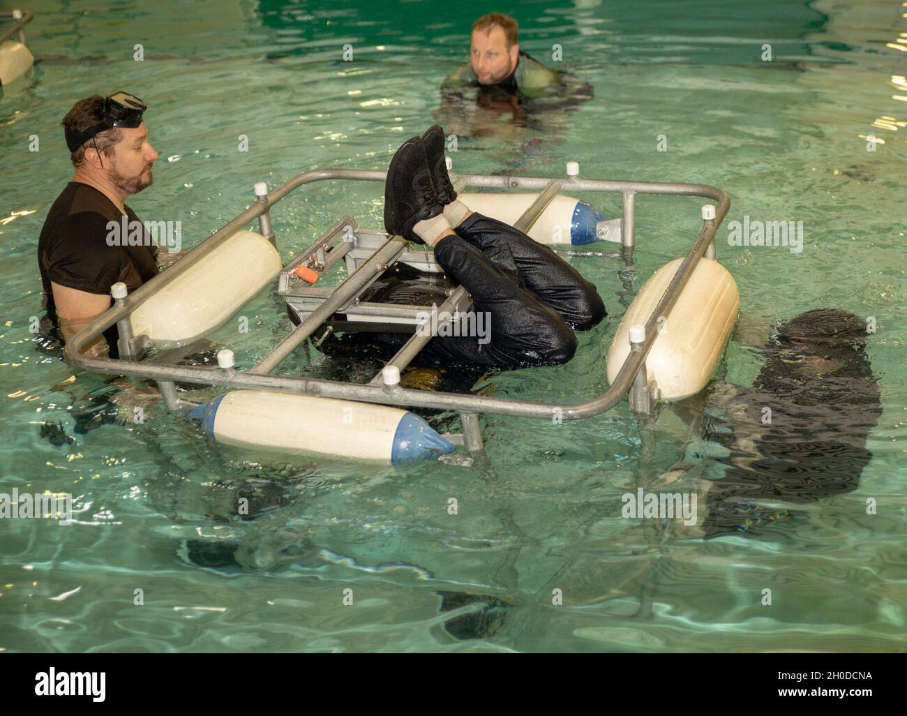 U.S. Marines conduct preparatory drills before conducting underwater ...