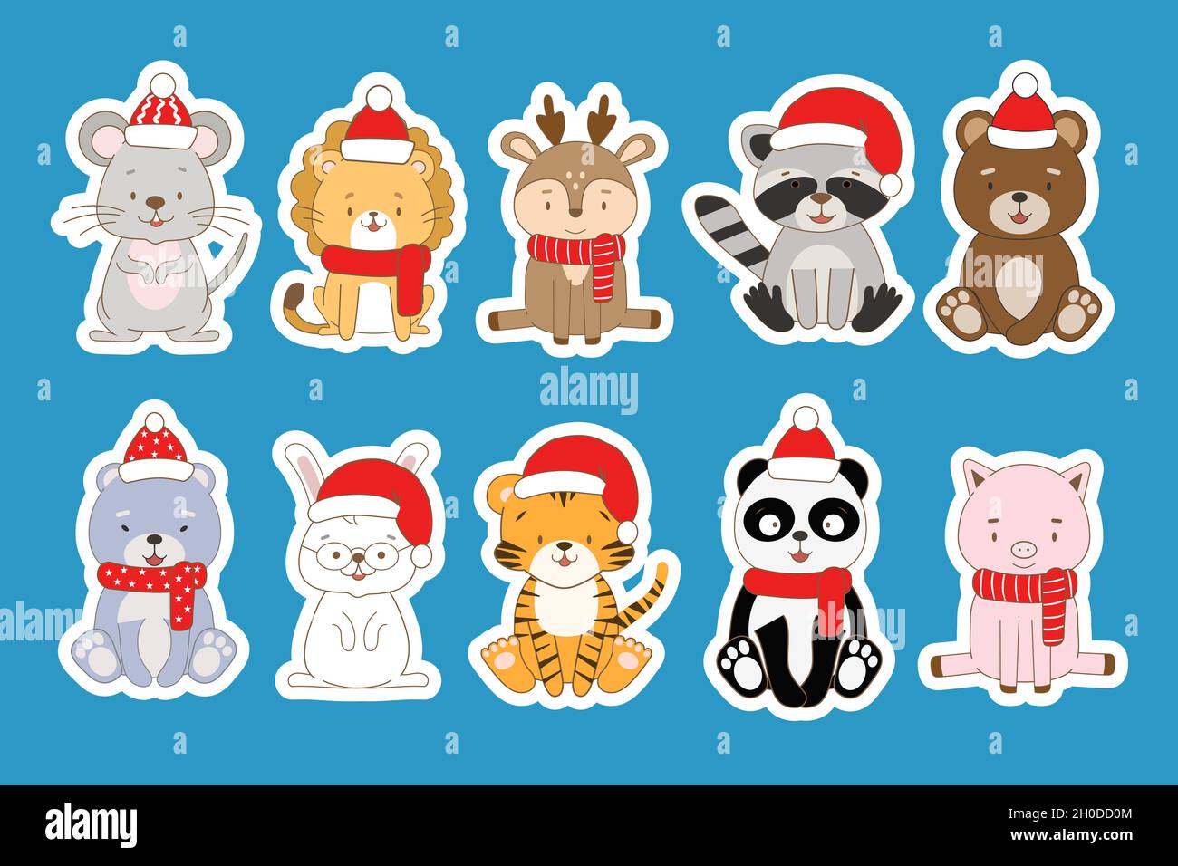 Merry christmas cute bear Stock Vector Images - Alamy