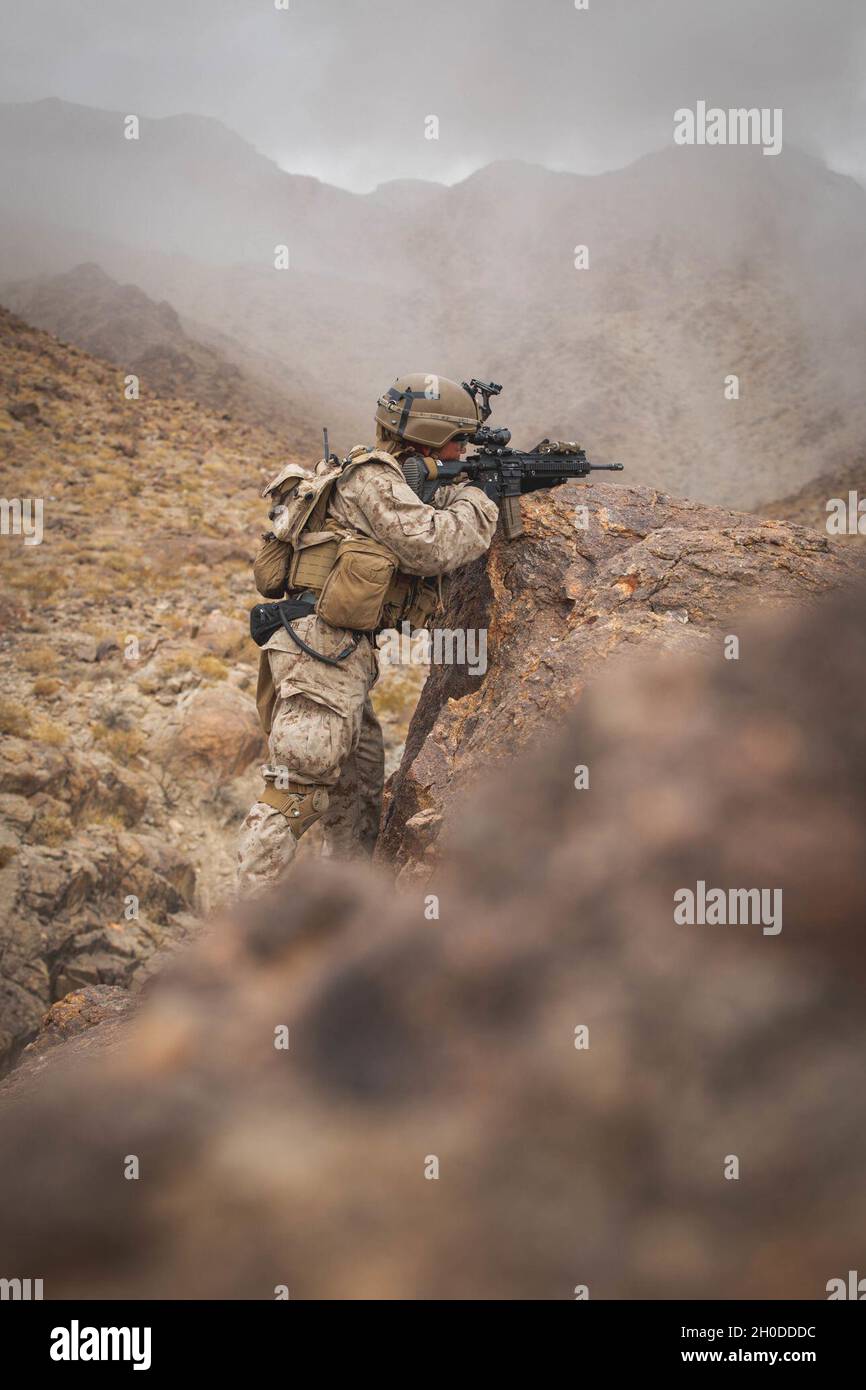 A U.S. Marine with 2nd Battalion, 3rd Marine Regiment, 3rd Marine ...