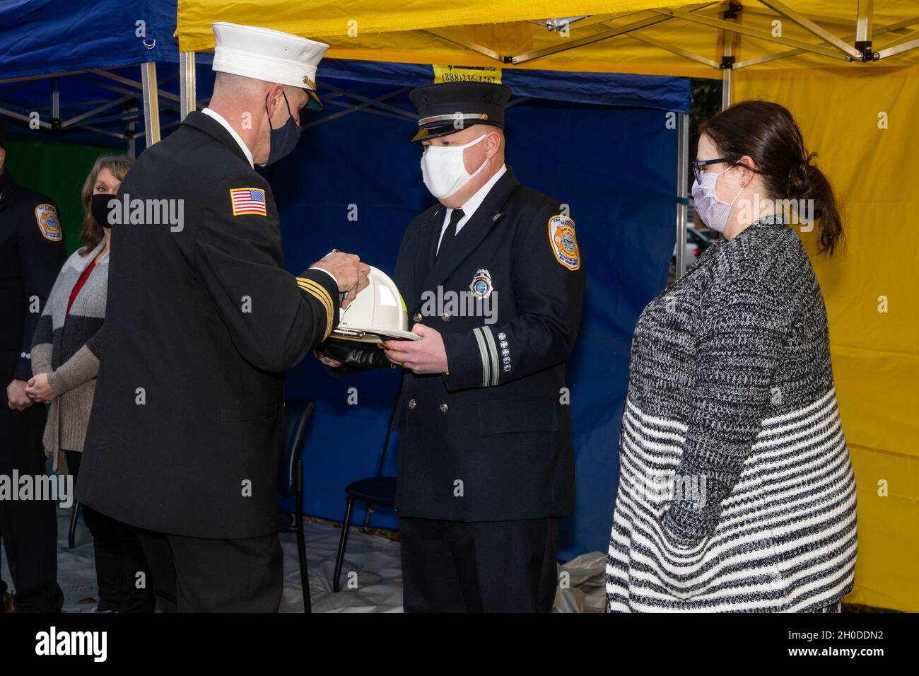 Commander Navy Region Mid-Atlantic, Fire Chief, Kevin Janney presents ...