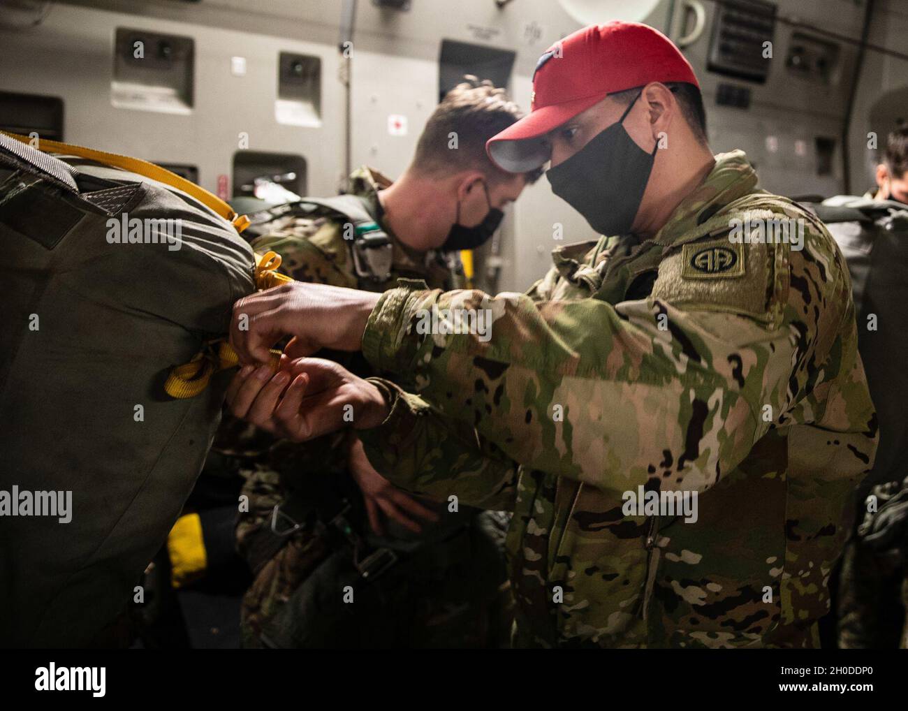 A parachute rigger assigned to the 82nd Airborne Division Sustainment ...