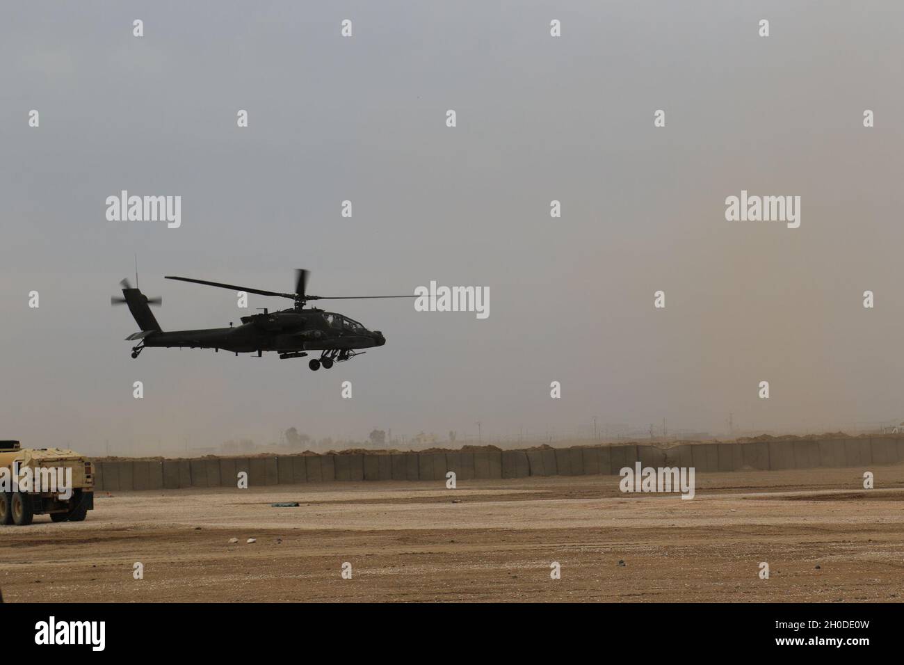 An AH-64 Apache helicopter, operated by Soldiers with 4-4th Attack ...