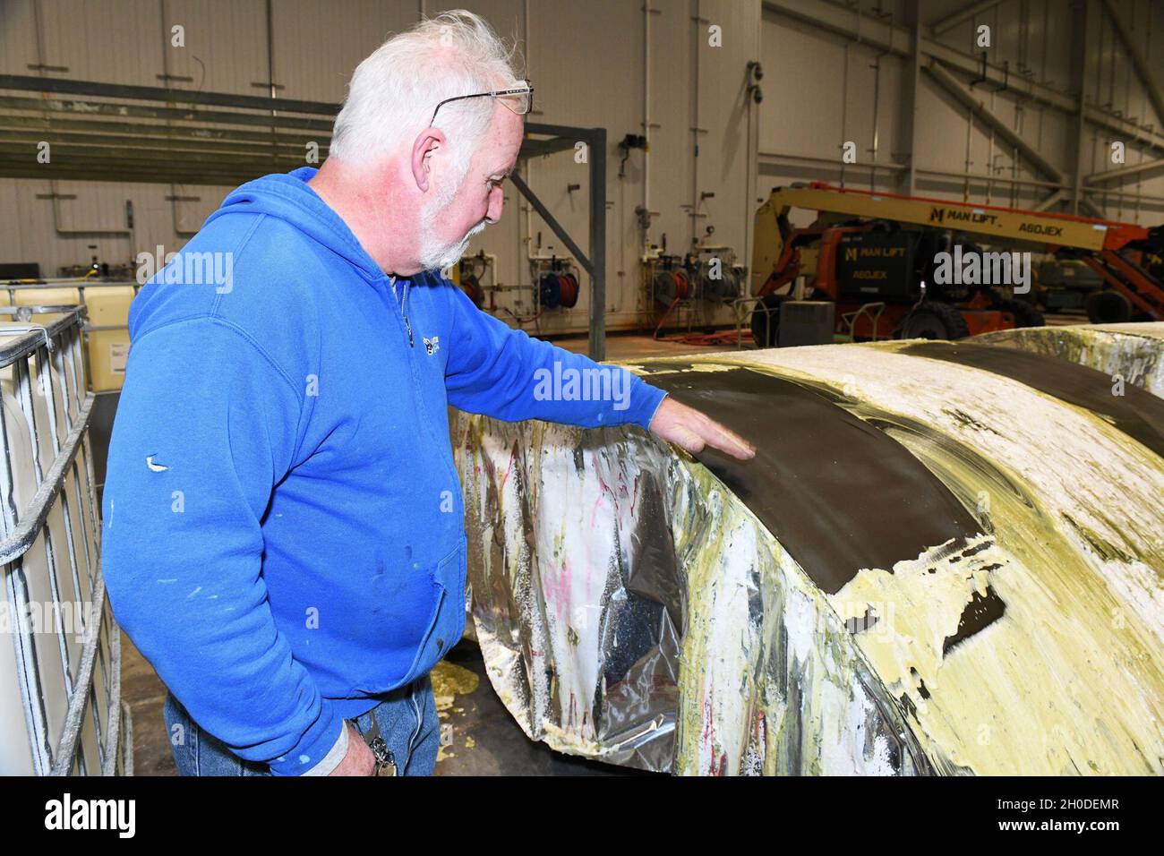 John Quilty, 558th Aircraft Maintenance Support Squadron painter with ...