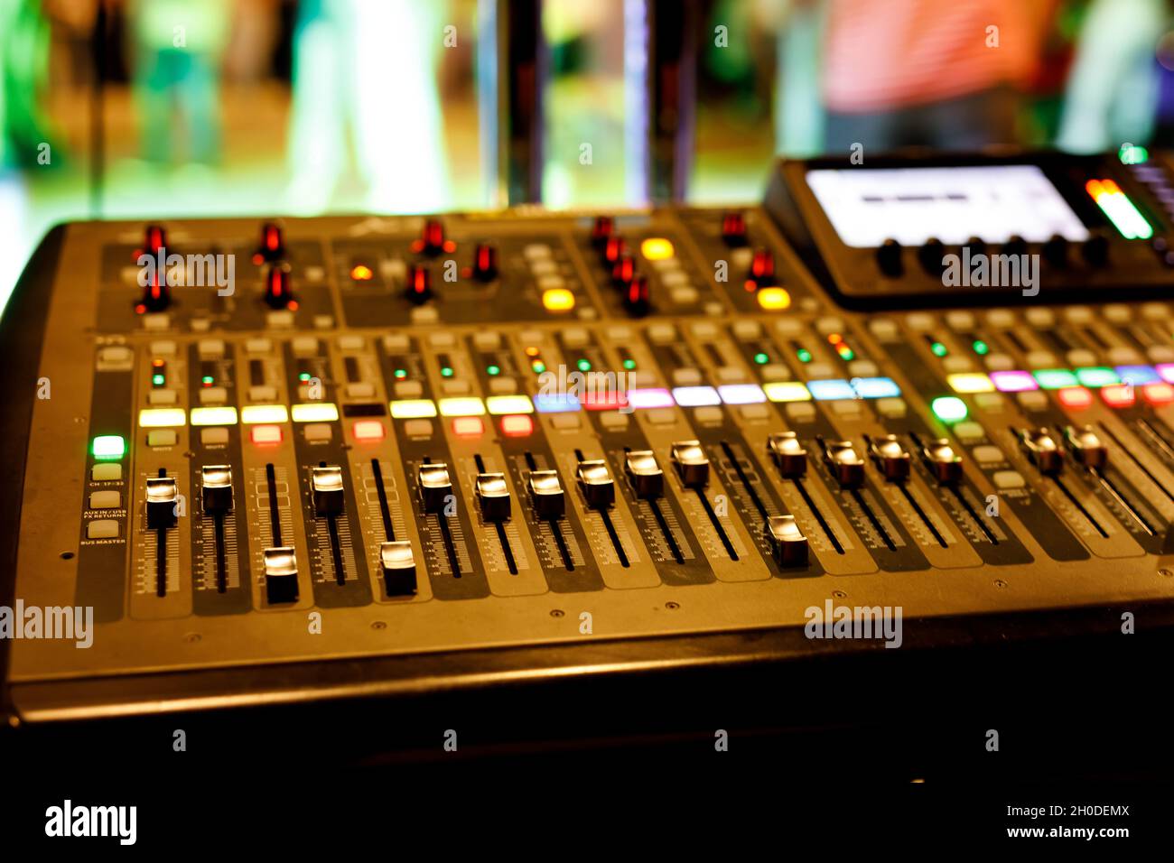 Audio sound mixer console at a concert Stock Photo - Alamy
