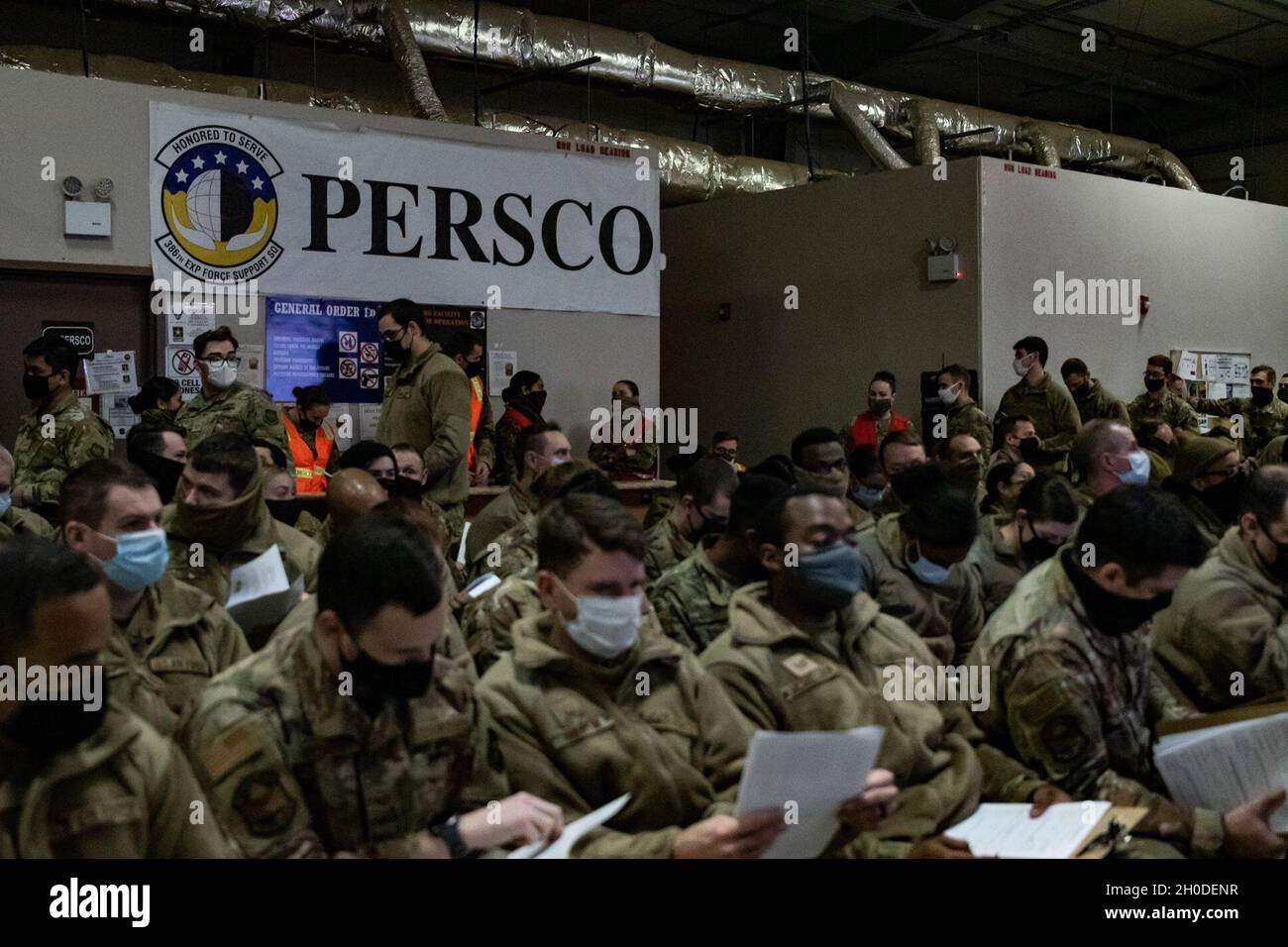 Airmen assigned to the 386th Expeditionary Force Support Squadron ...