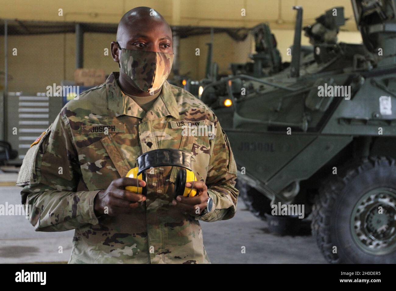 U.S. Army Spc. Orfeo R. Joseph, a chemical biological radiological ...