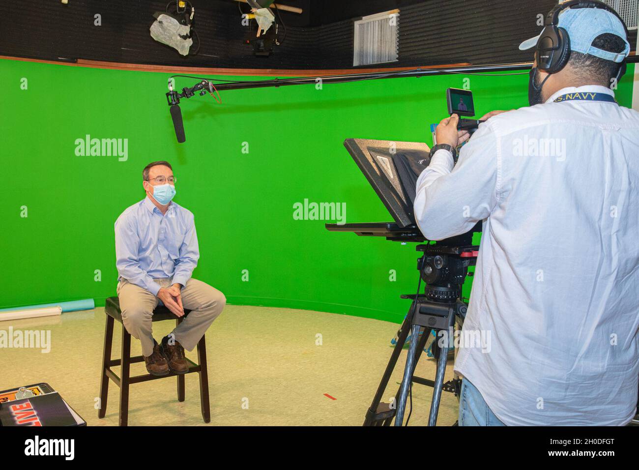 Radiological Controls Director Gary Sauers films a segment for the ...