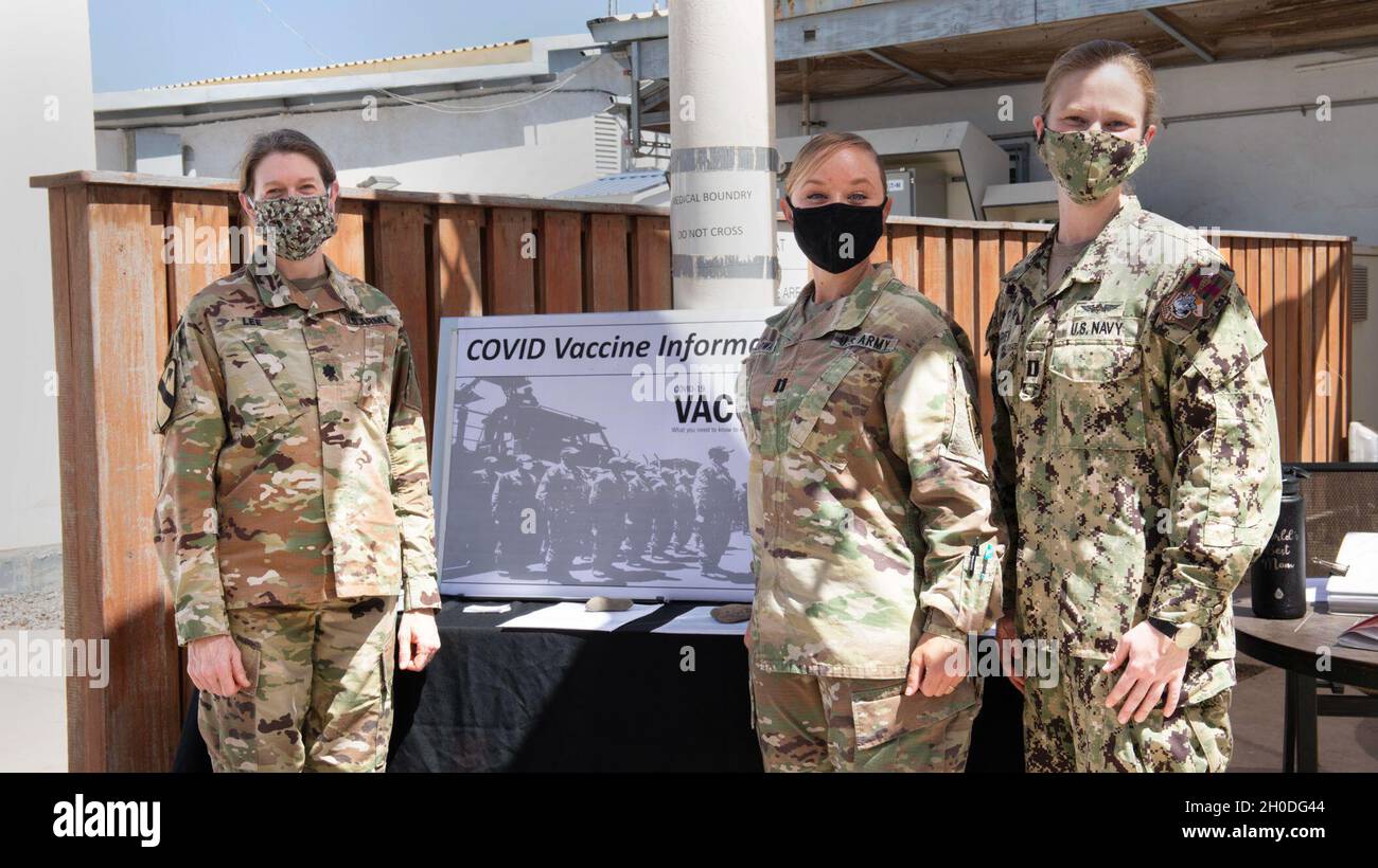 CAMP LEMONNIER, Djibouti — From left, U.S. Army Lt. Col. Abigail Lee of ...