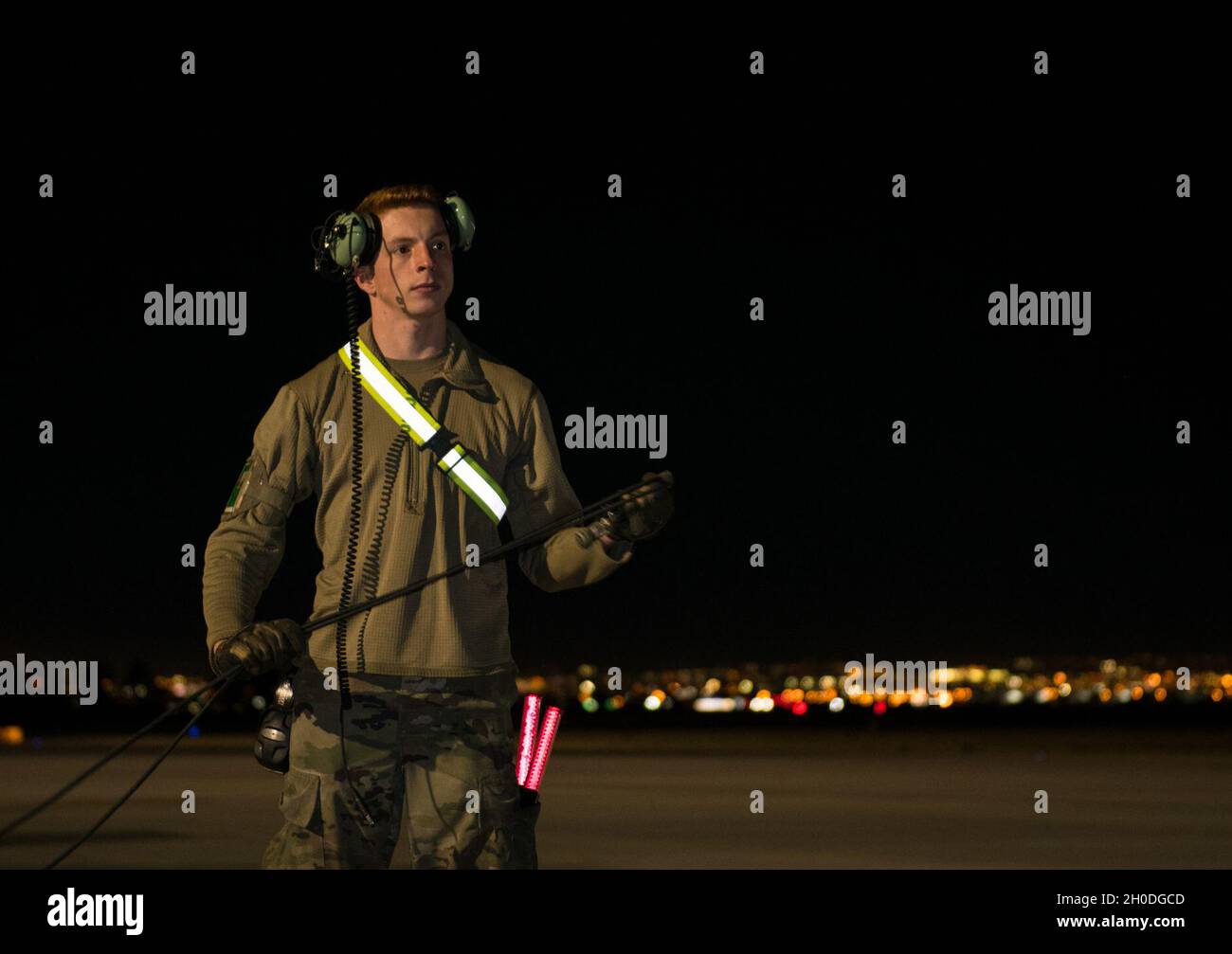 U.S. Air Force Airman 1st Class David Ghent, an aircraft maintenance ...