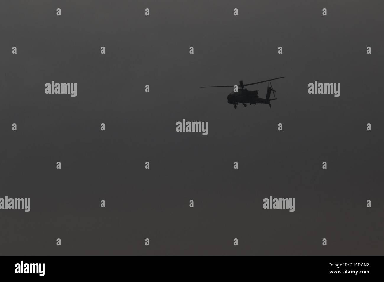 An AH-64 Apache helicopter, operated by Soldiers with 4-4th Attack ...