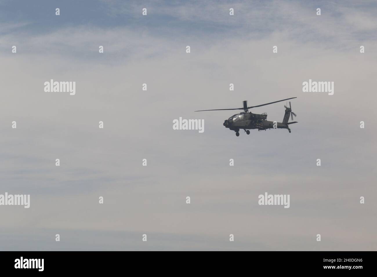 An AH-64 Apache helicopter, operated by Soldiers with 4-4th Attack ...