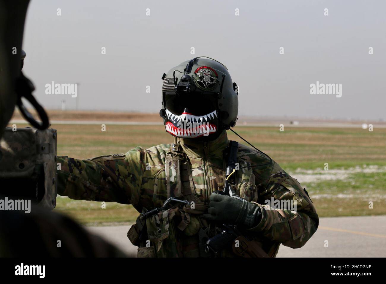 U.S. Army Sgt. Jeremiah Hanley, crew chief with Bravo Company, 1-137th ...
