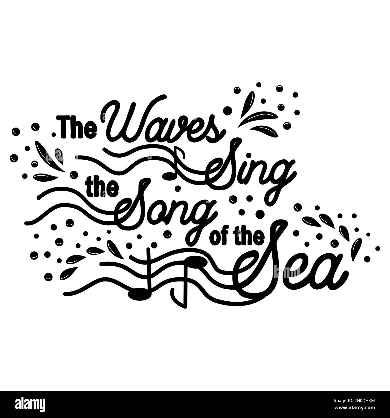 The waves sing the song of the sea. Inspirational quote about summer ...