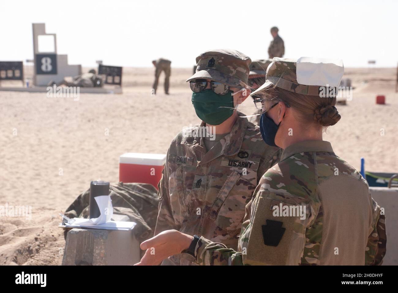 U.S. Soldiers with the 28th Expeditionary Combat Aviation Brigade fire ...