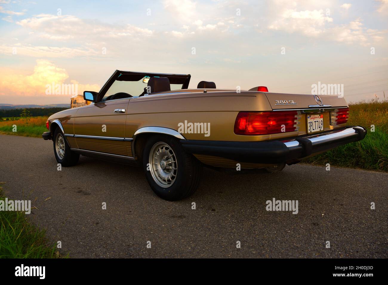 Mercedes Benz R107 380 SL Germany Veterans cars cabrio Stock Photo - Alamy