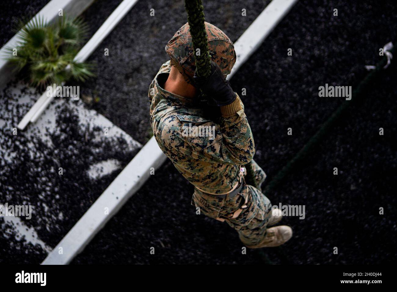 A U.S. Marine with 1st Radio Battalion, I Marine Expeditionary Force ...