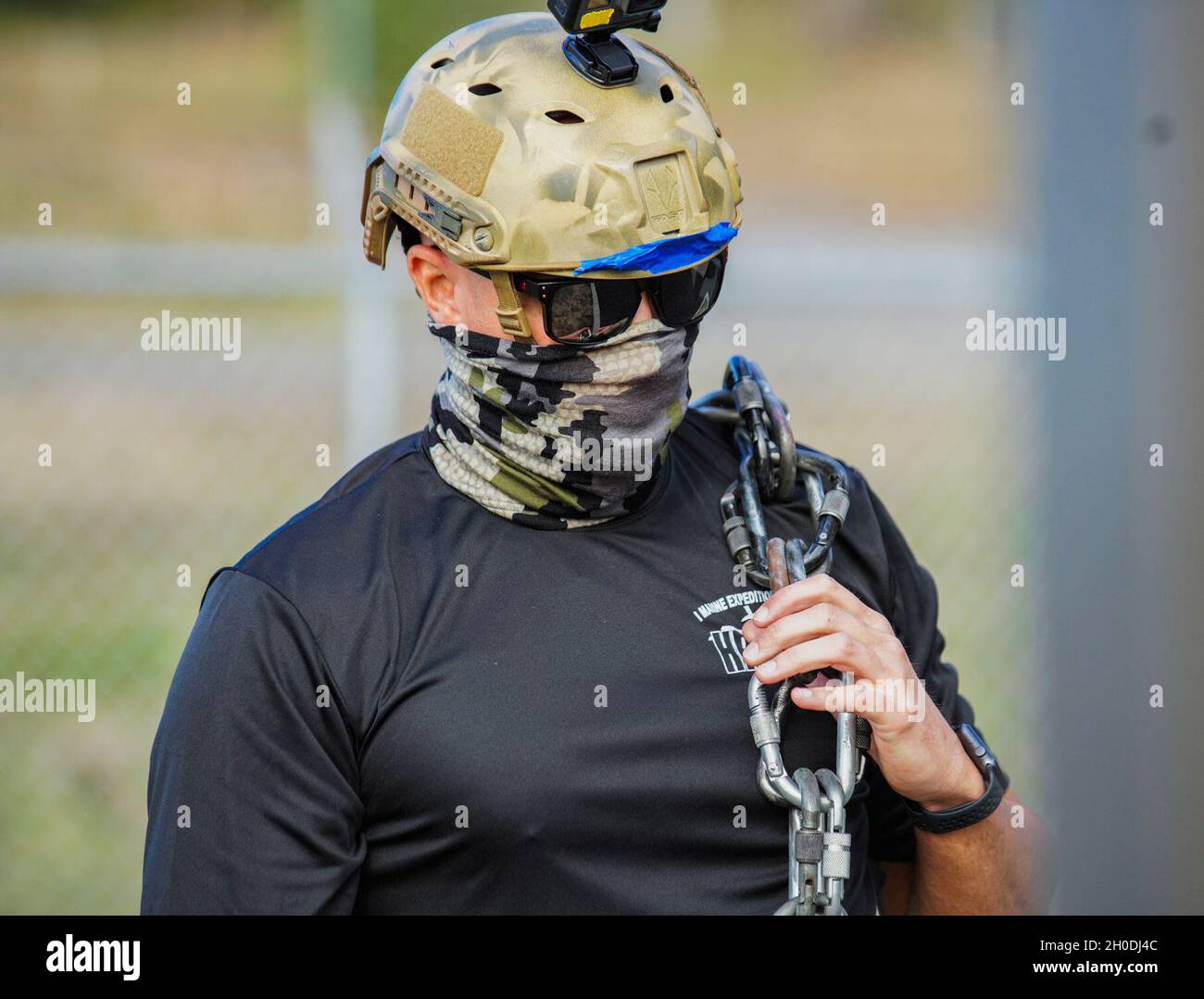 U.S. Marine Corps Chief Warrant Officer 2 Douglas A. Bobo, a signals ...