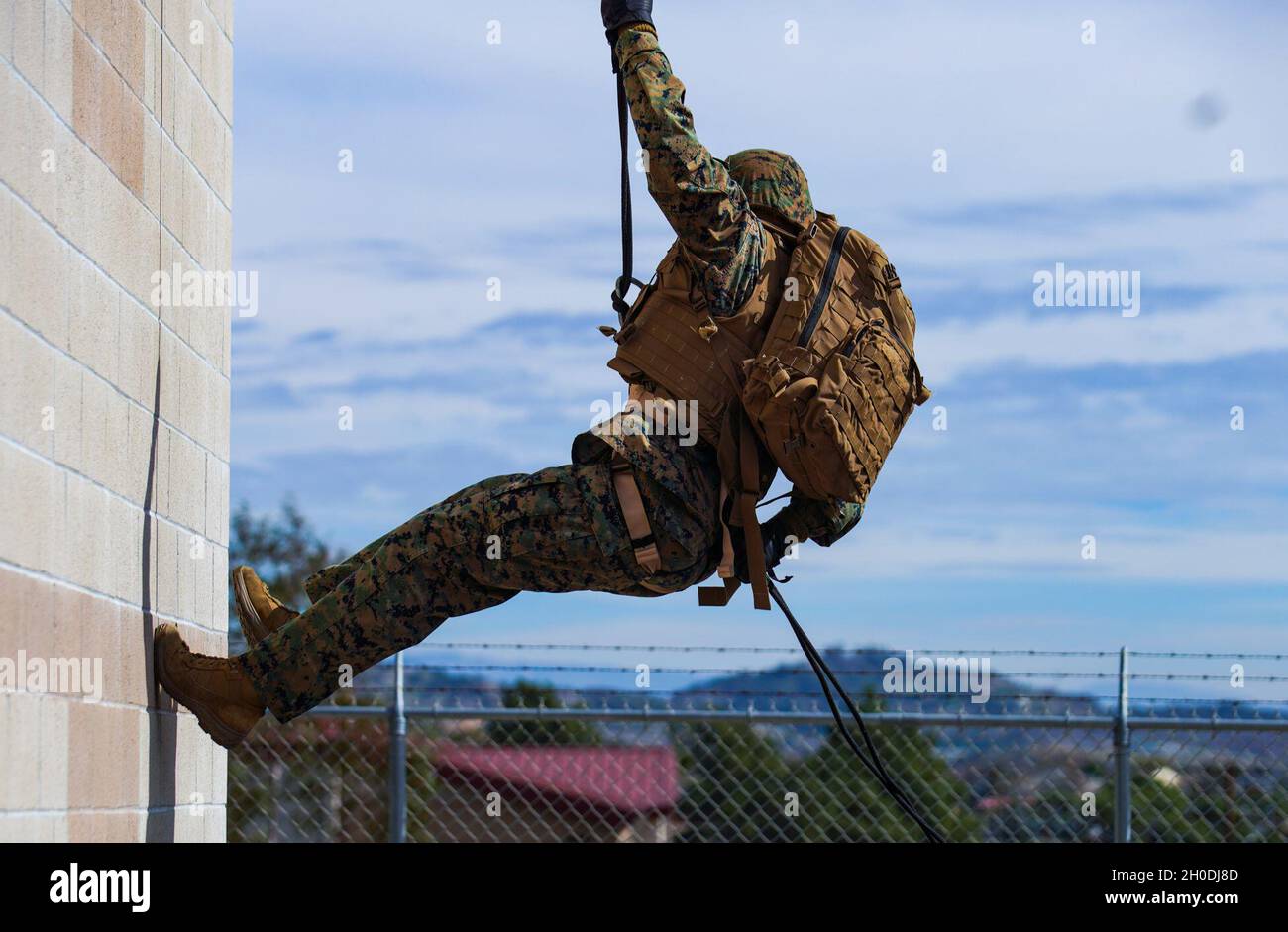 A U.S. Marine with 1st Radio Battalion, I Marine Expeditionary Force ...