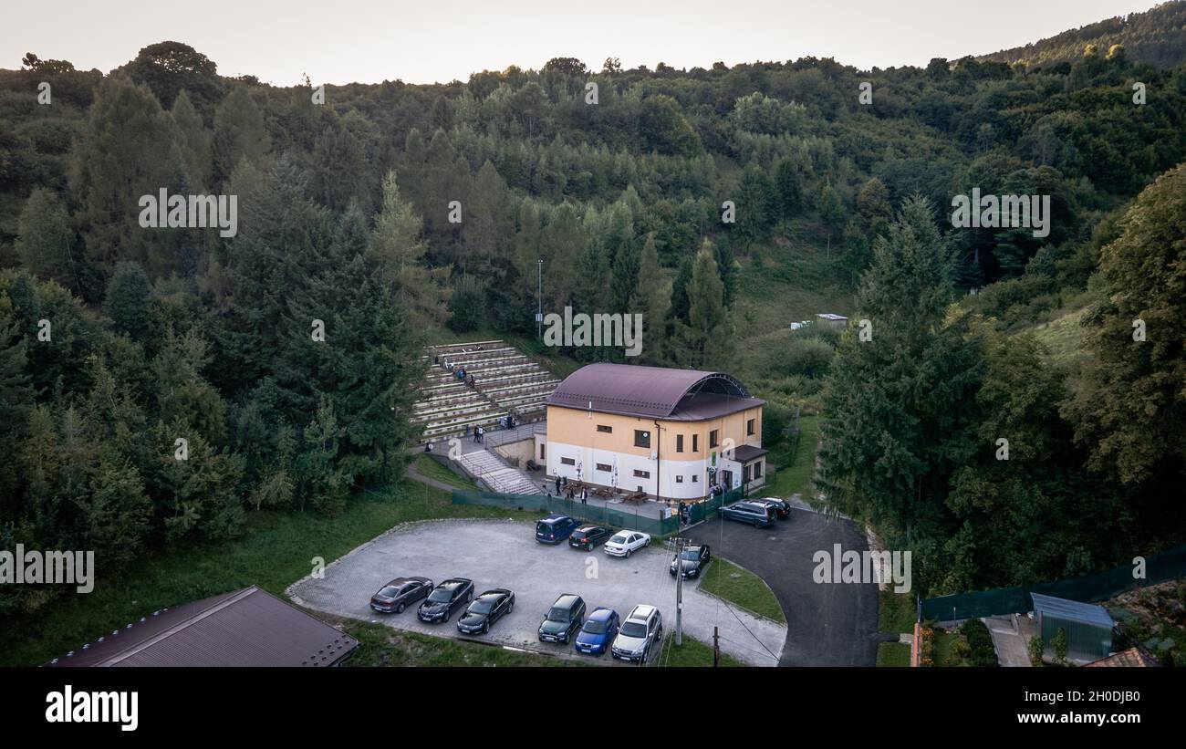 Aerial view of amphitheater in Gelnica, Slovakia Stock Photo - Alamy