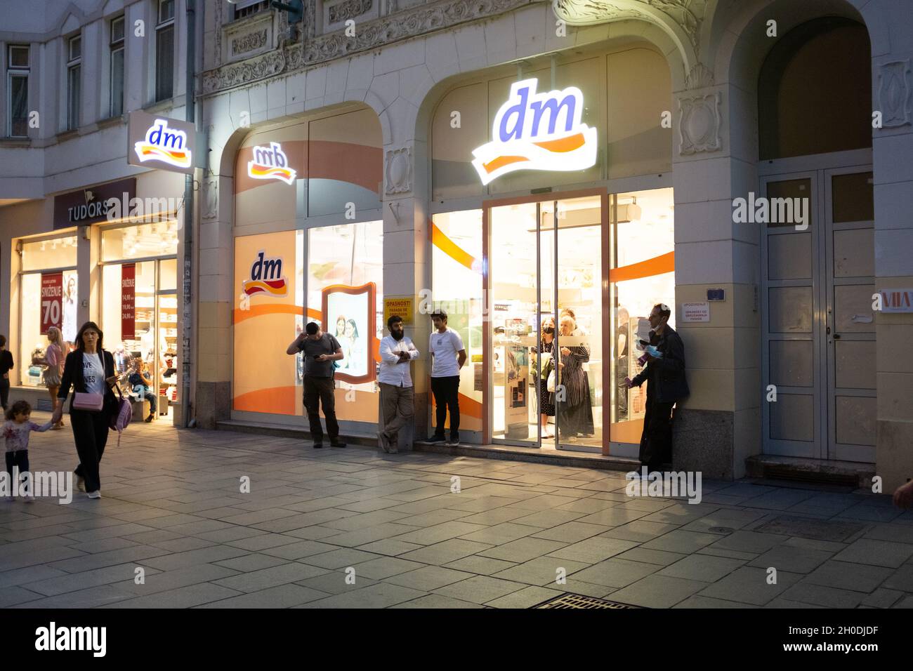 SARAJEVO, BOSNIA AND HERZEGOVINA - Sep 16, 2021: The people standing in ...