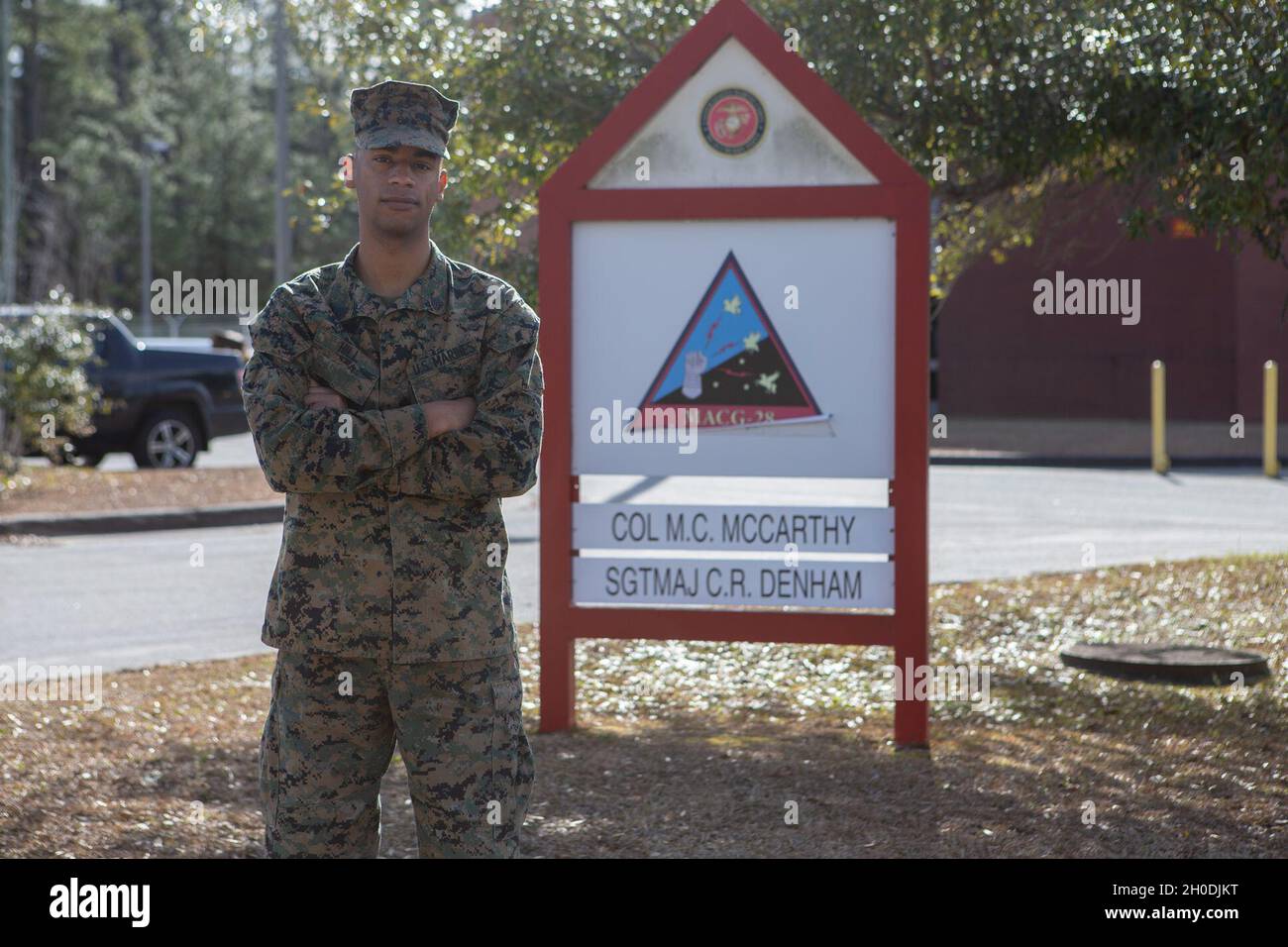 Sergeant Austin Hill, an intelligence chief with Marine Air Control ...