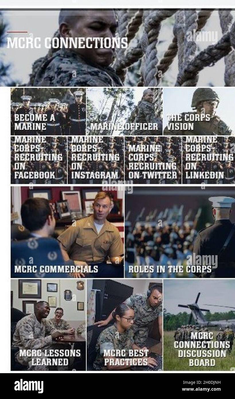 The Marine Corps Recruiting Command National Training Team launched a new website page, “MCRC ...