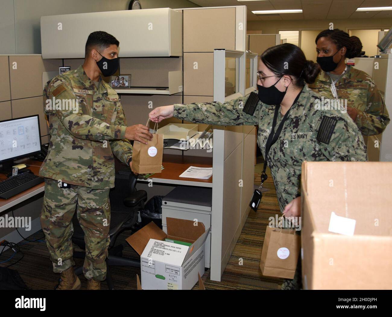 U.S. Air Force Staff Sgt. Jadow Hughes (left), Armed Forces Medical ...