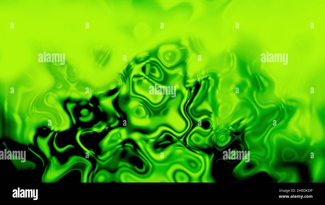 Bright blurry 3d render spots with waving textures. Ink splashes in ...