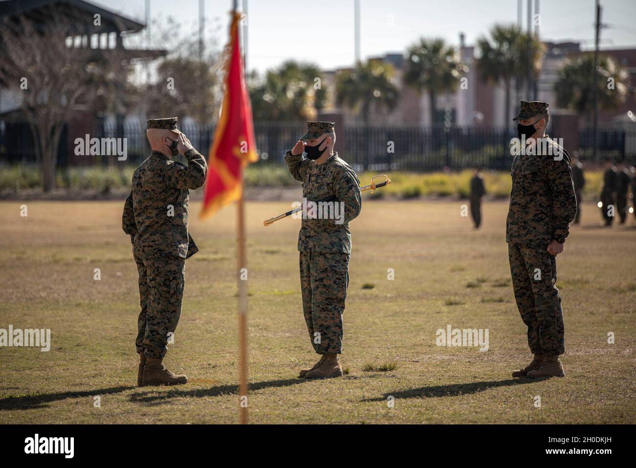 Sgt. Maj. Scott D. Grade, outgoing sergeant major of Marine Forces ...