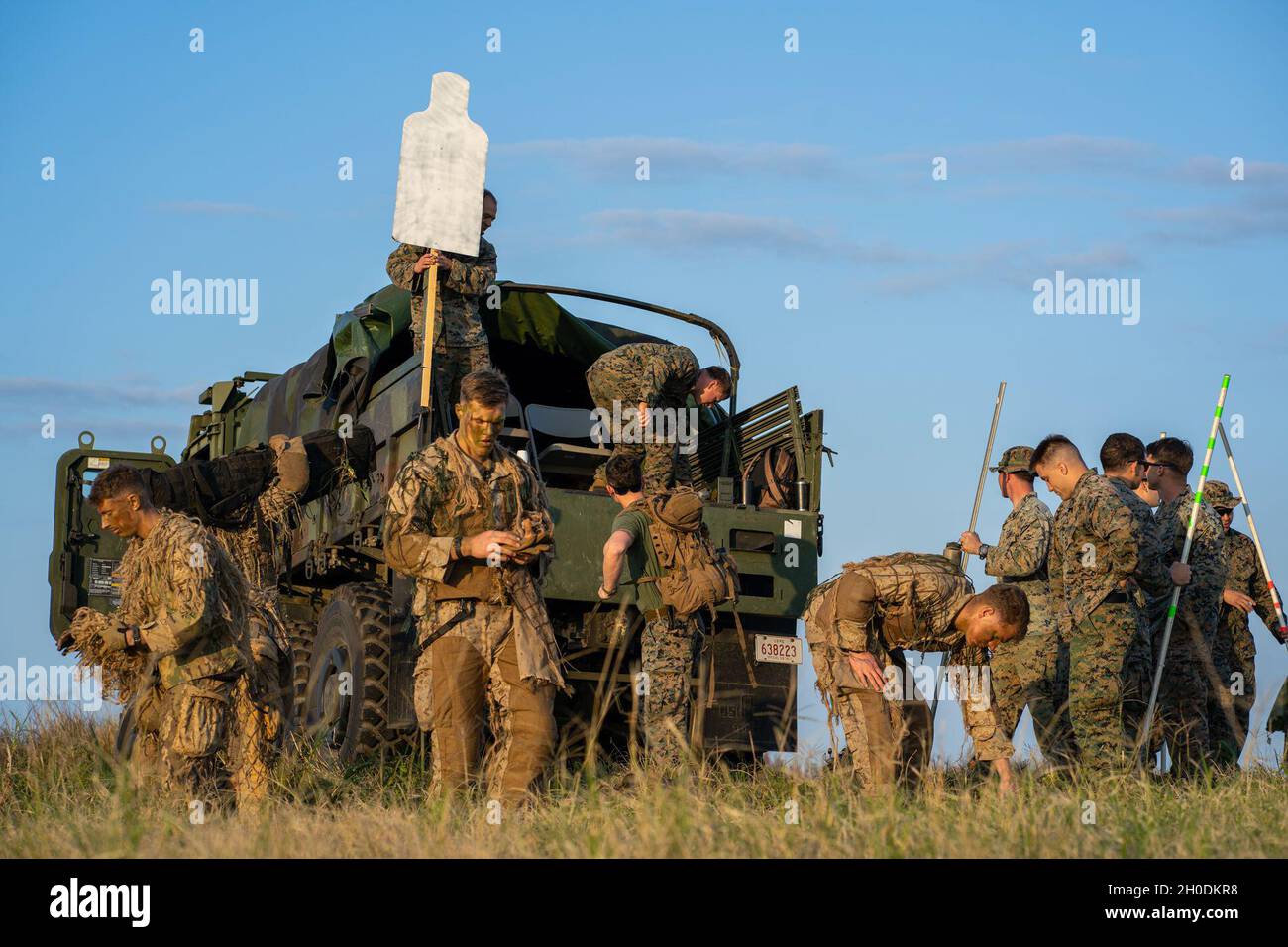U.S. Marines with 3d Marine Division, prepare for a stalking evaluation ...