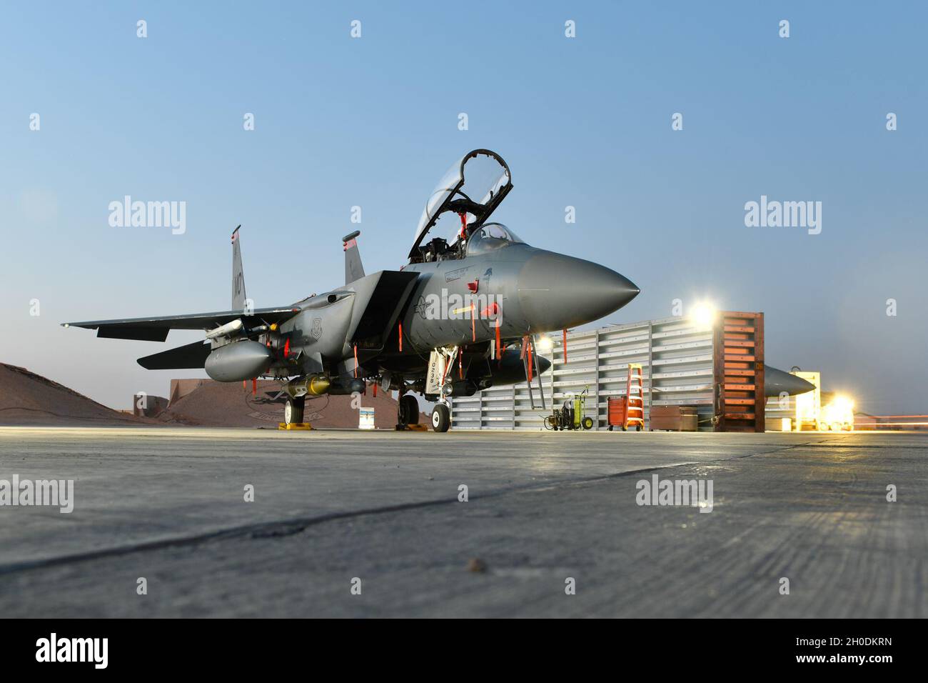 The 332d Air Expeditionary Wing Red Tail fighters, the F-15E Strike ...