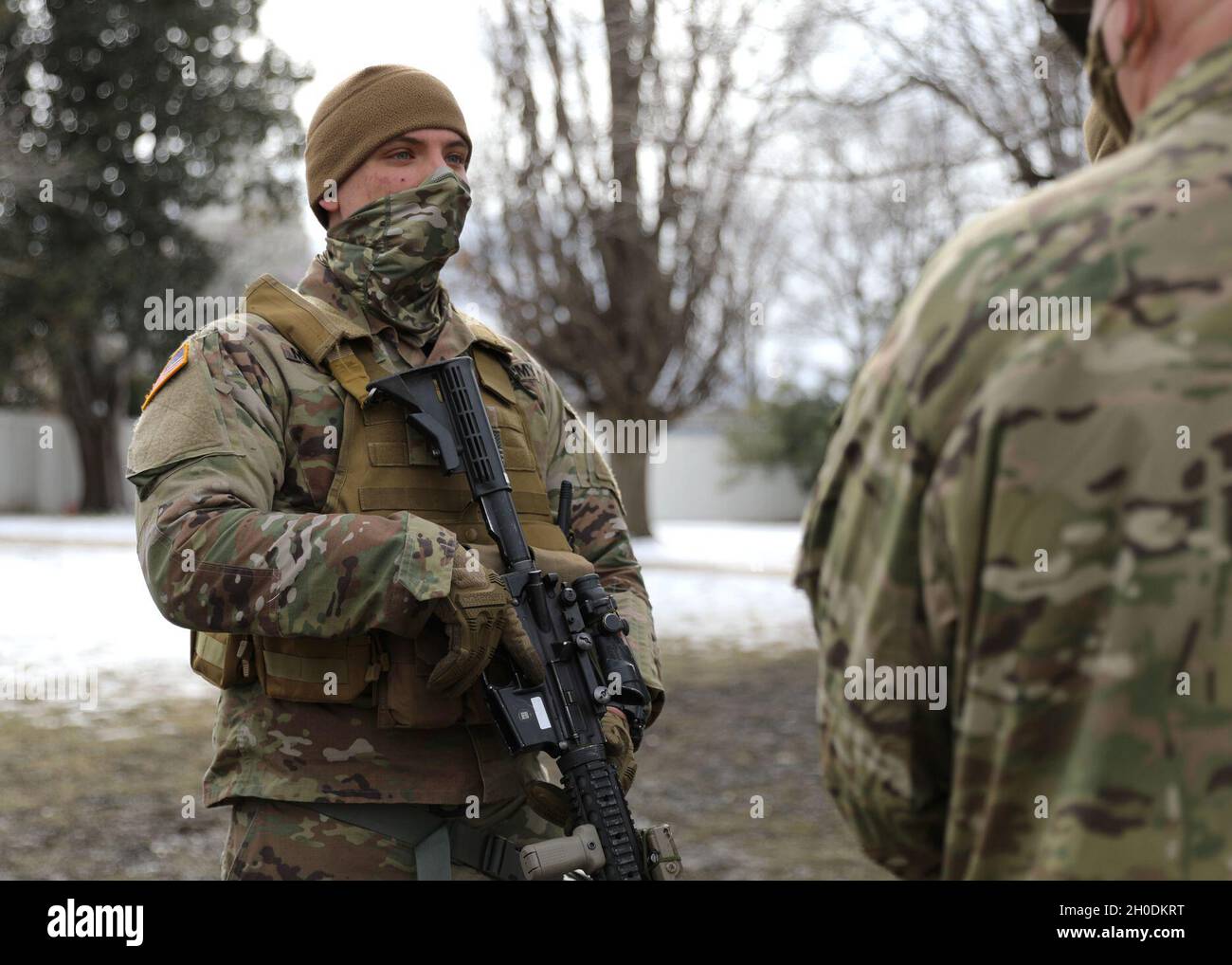 Second Lt. Anthony Martinez, left, an infantry platoon leader with ...