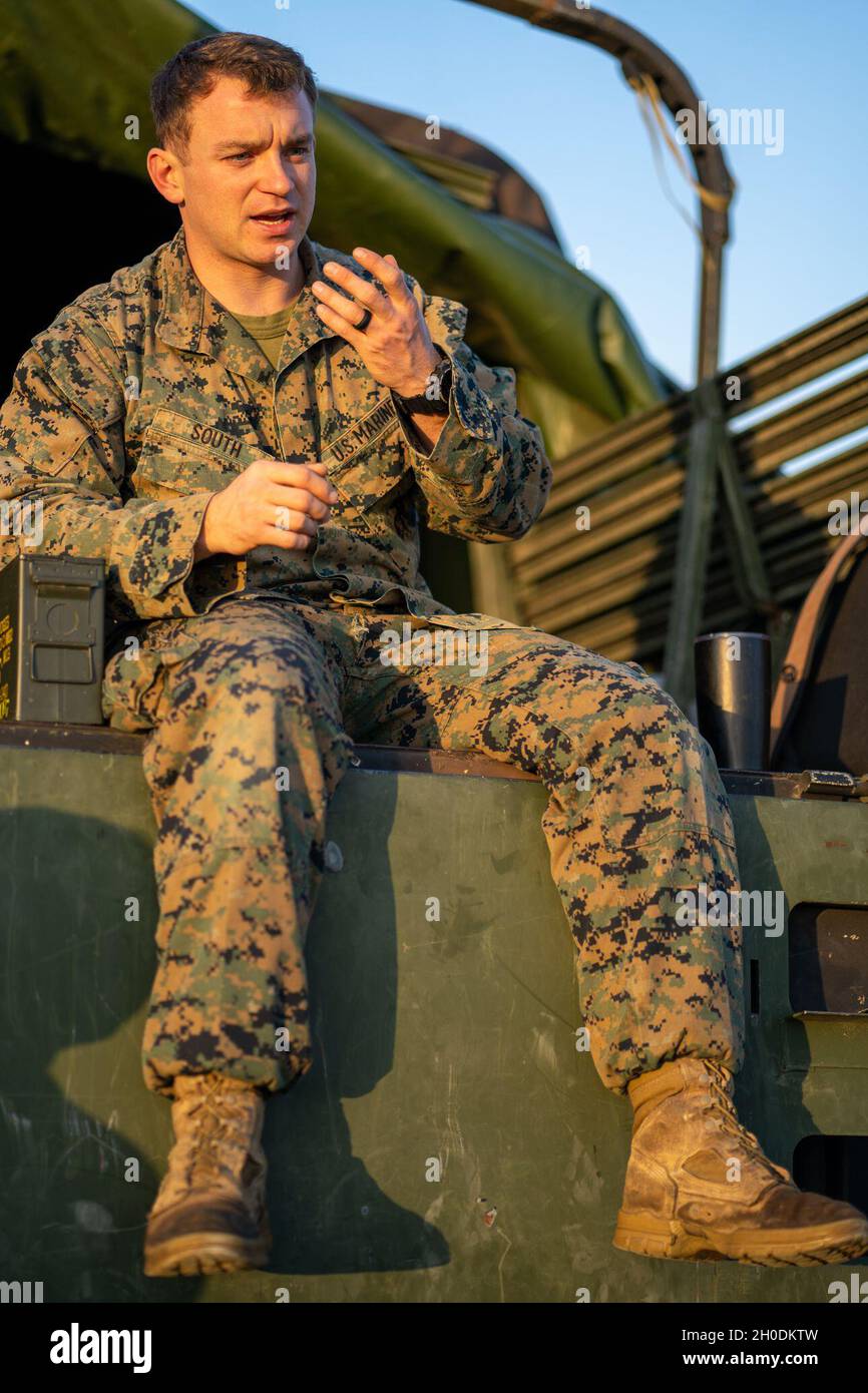 U.S. Marine Corps Cpl. Barney South, a scout sniper with 3d ...