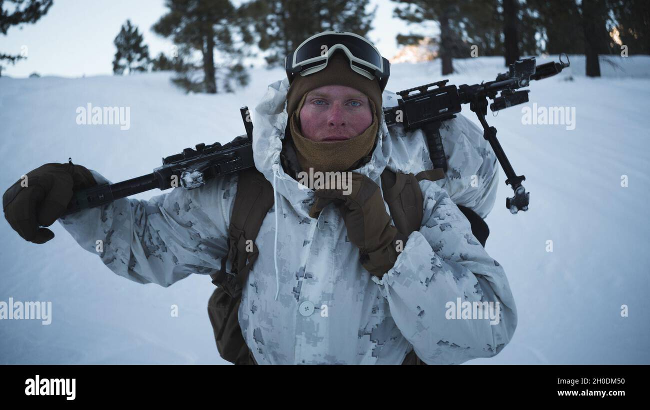 U.S. Marine Corps Lance Cpl. Brady Berning, a machine gun squad leader ...