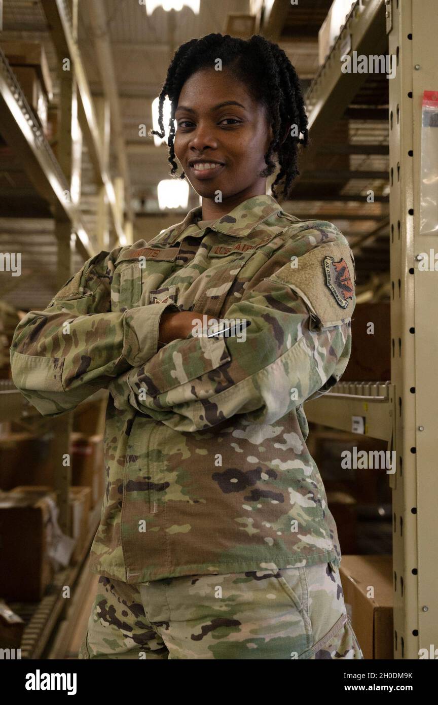 U.S. Air Force Senior Airman Olympia Watts, a 125th Logistics Readiness ...