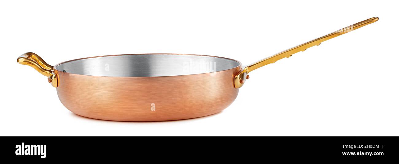 Clean and shiny copper pot isolated on white background Stock Photo - Alamy