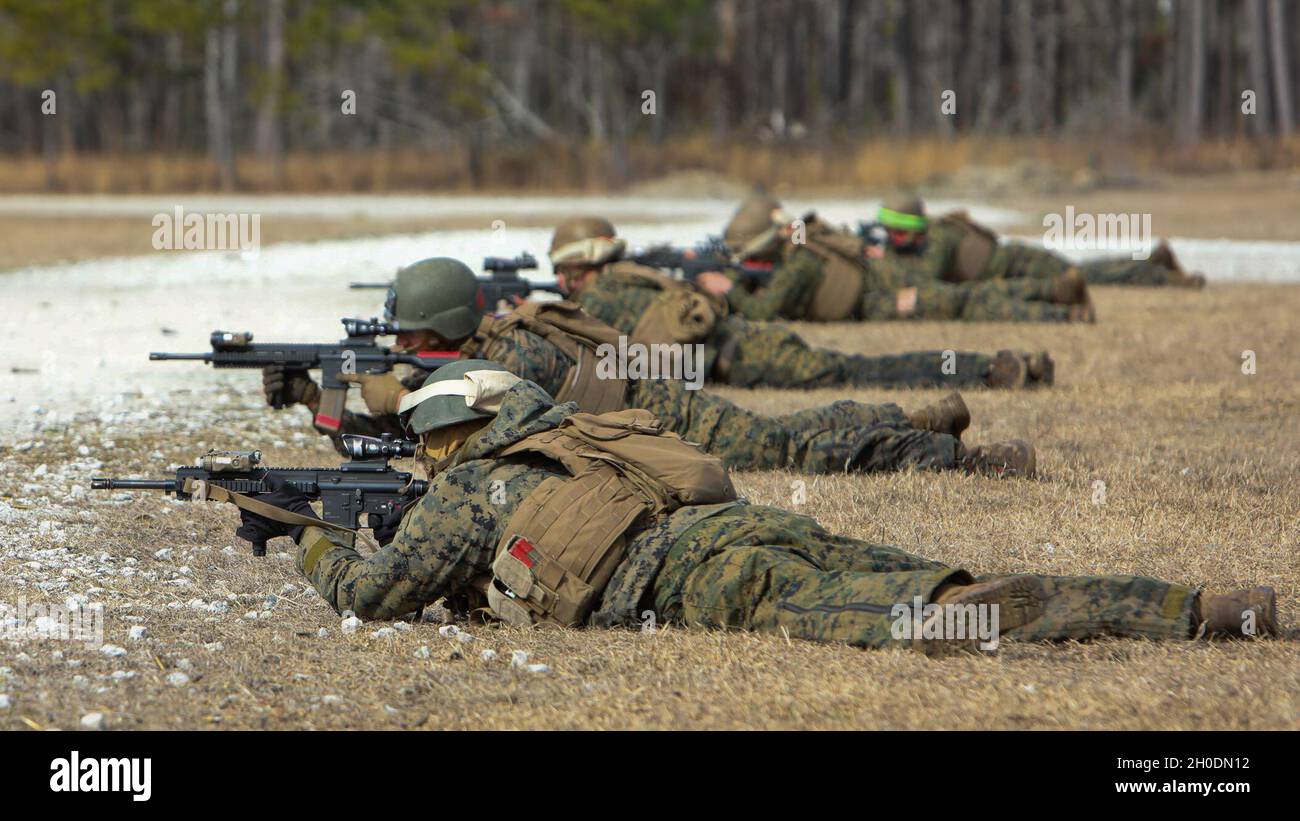 U.S. Marines with Delta Company, Infantry Training Battalion (ITB ...