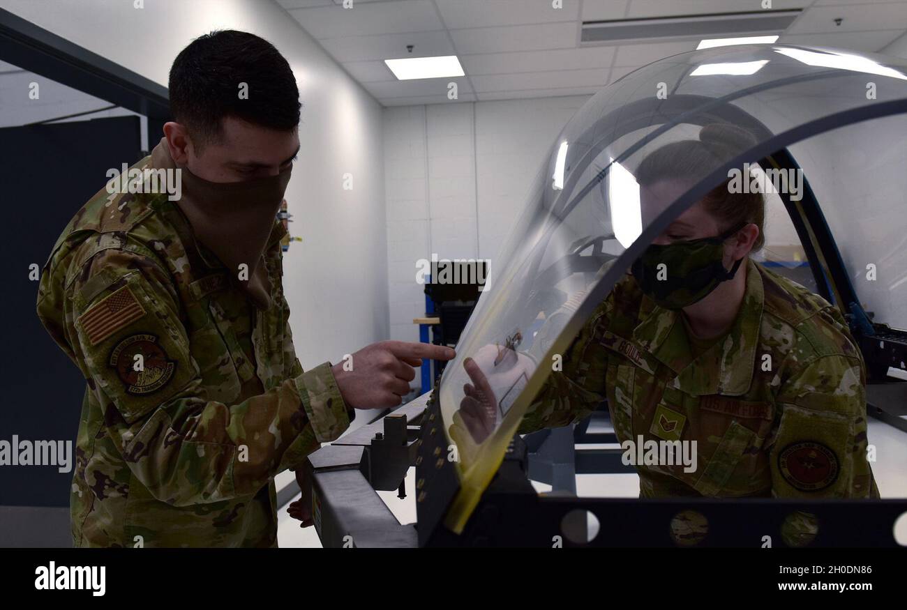 U.S. Air Force Staff Sgt. Antonio Jimenez, left, a 372nd Training ...