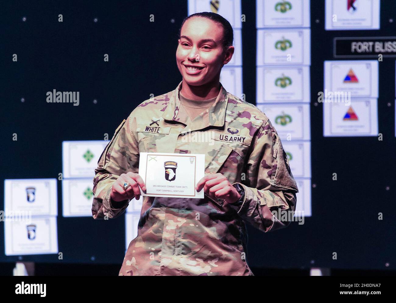 Class of 2021 Cadet Gabrielle White, one of two females who branched ...