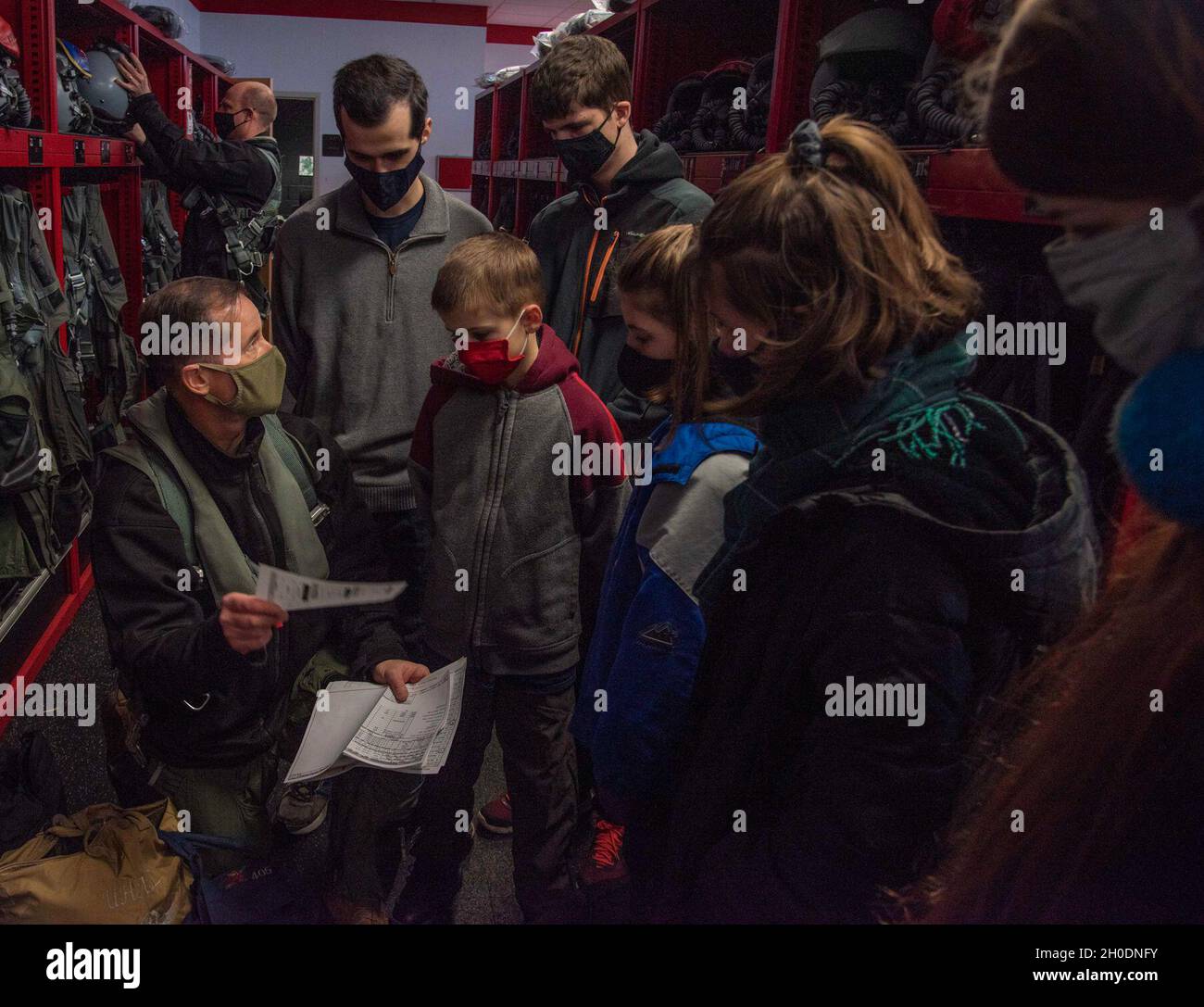 Col. Aaron Meyers, 4th Operations Group commander, gets ready for his ...
