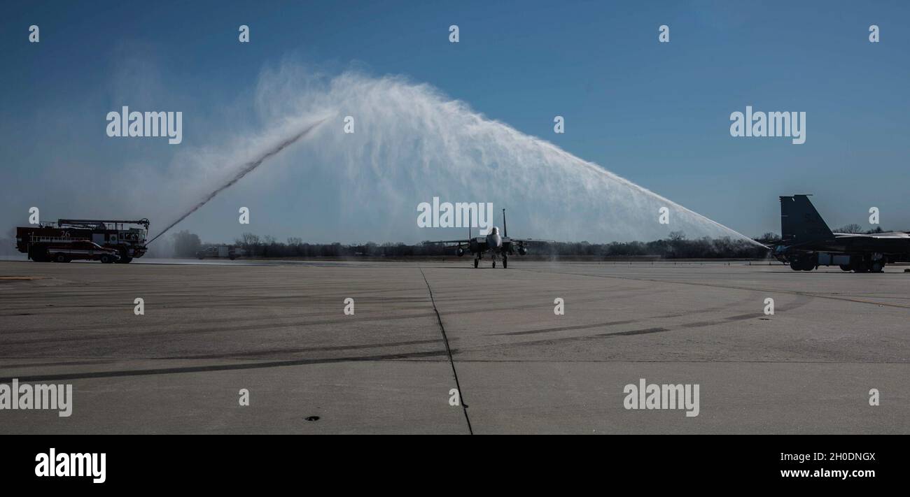 Col. Aaron Meyers, 4th Operations Group commander, taxies an F-15E ...