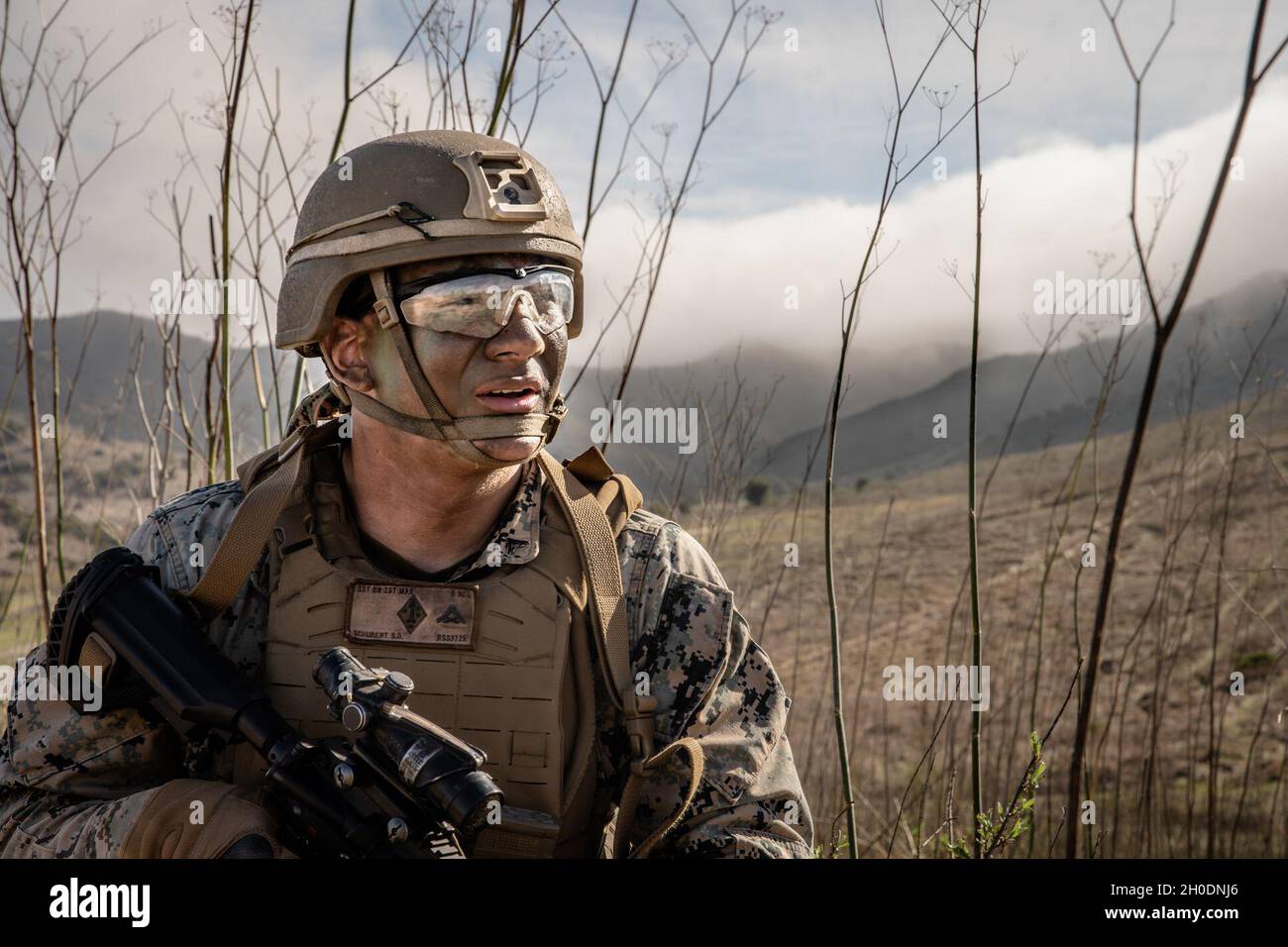 U.S. Marine Corps Lance Cpl. Steve Schubert, a fireteam leader with ...