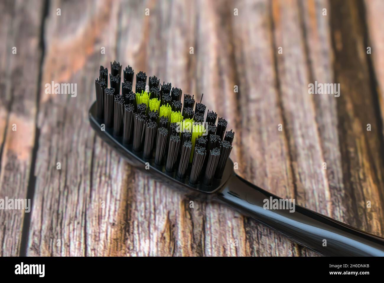 Black toothbrush for cleaning the oral cavity and whitening teeth for ...