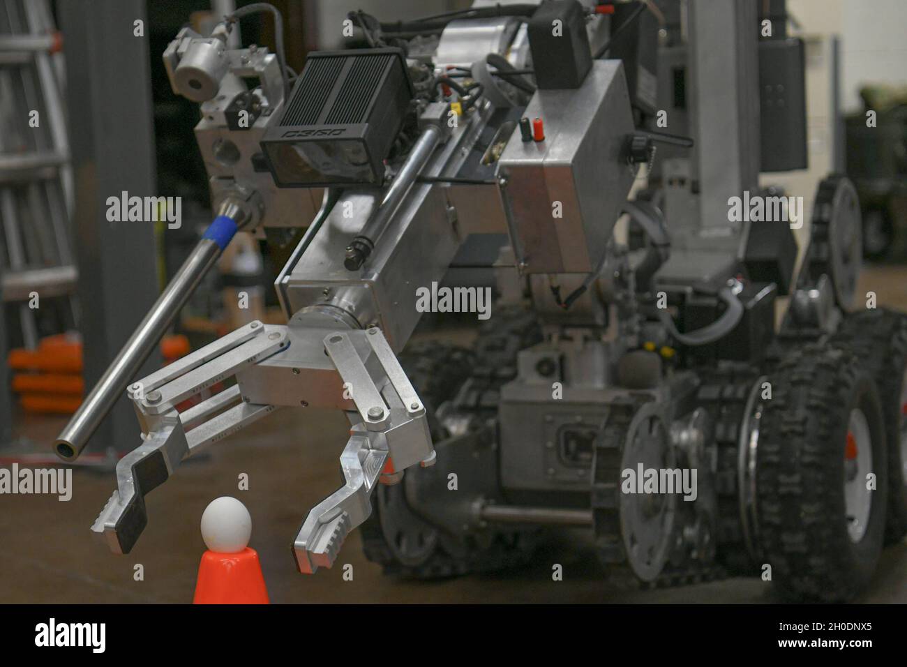 An Explosive Ordnance Disposal F6 robot, used by the 7th Civil Engineer ...