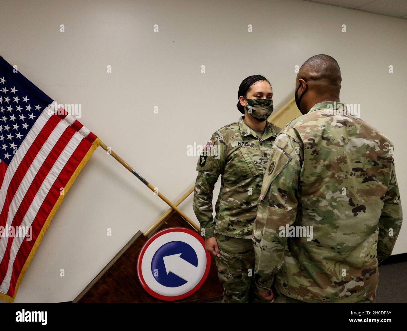 Staff Sgt. Kiara Moore, Material Manangement Branch supply sergeant ...
